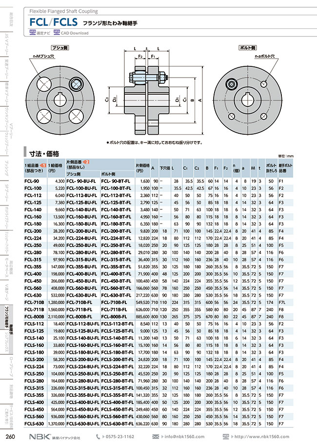 Flange Flexibility Axis Joint FCL/FCLS | NABEYA BI-TECH | MISUMI Indonesia